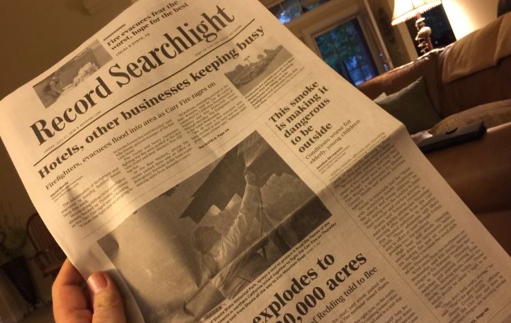 Newspaper still manages to print news despite violent wildfire, power ...