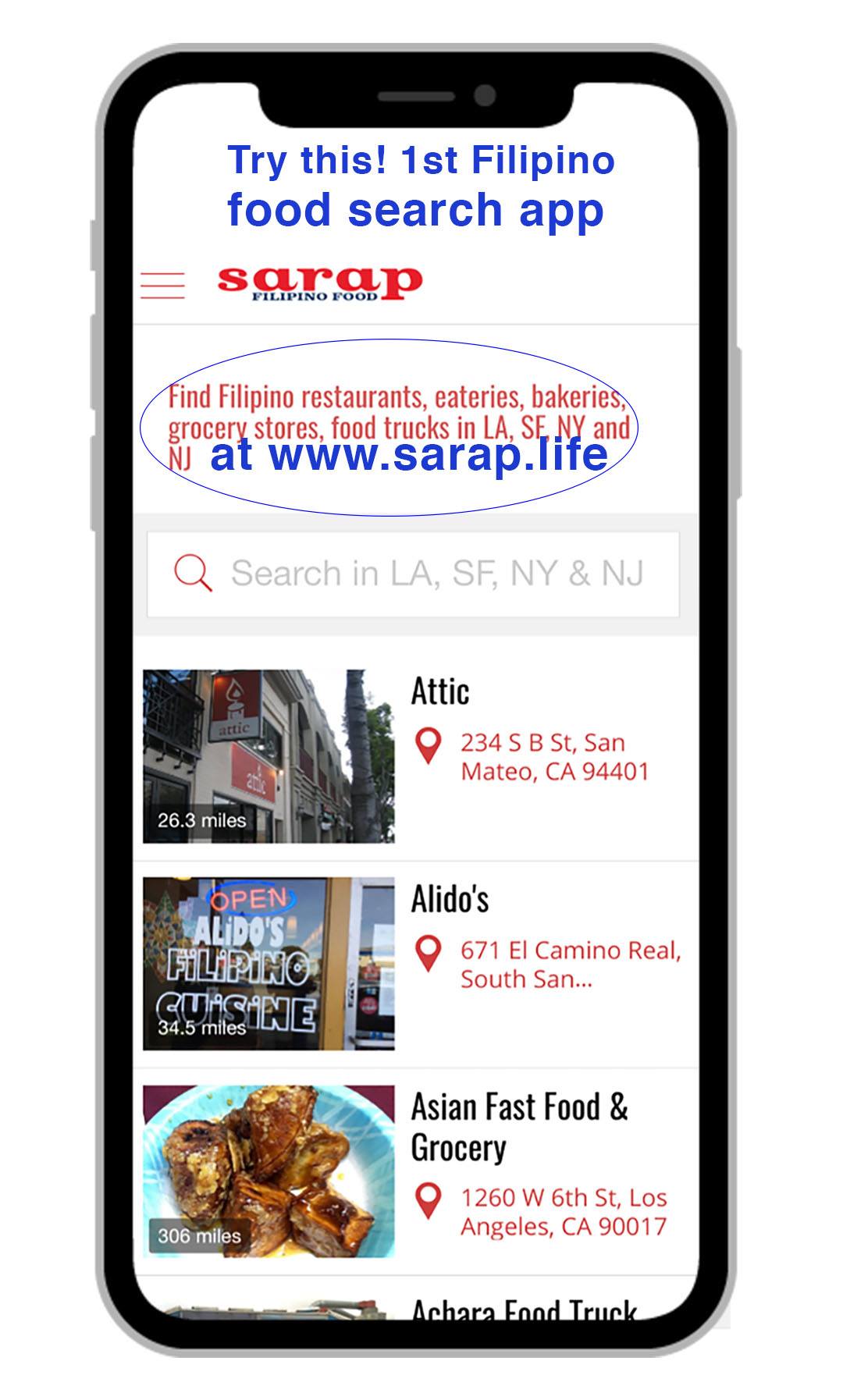 New food search app easily locates Filipino restaurants, stores, etc ...