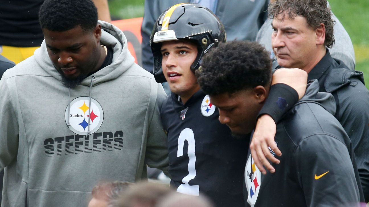 Steelers QB Rudolph Hospitalized After Big Hit to Head | Inquirer