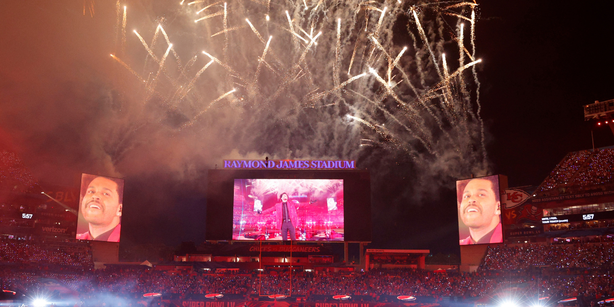 The Weeknd Brings Bright Lights and Bandaged Dancers to Super Bowl ...