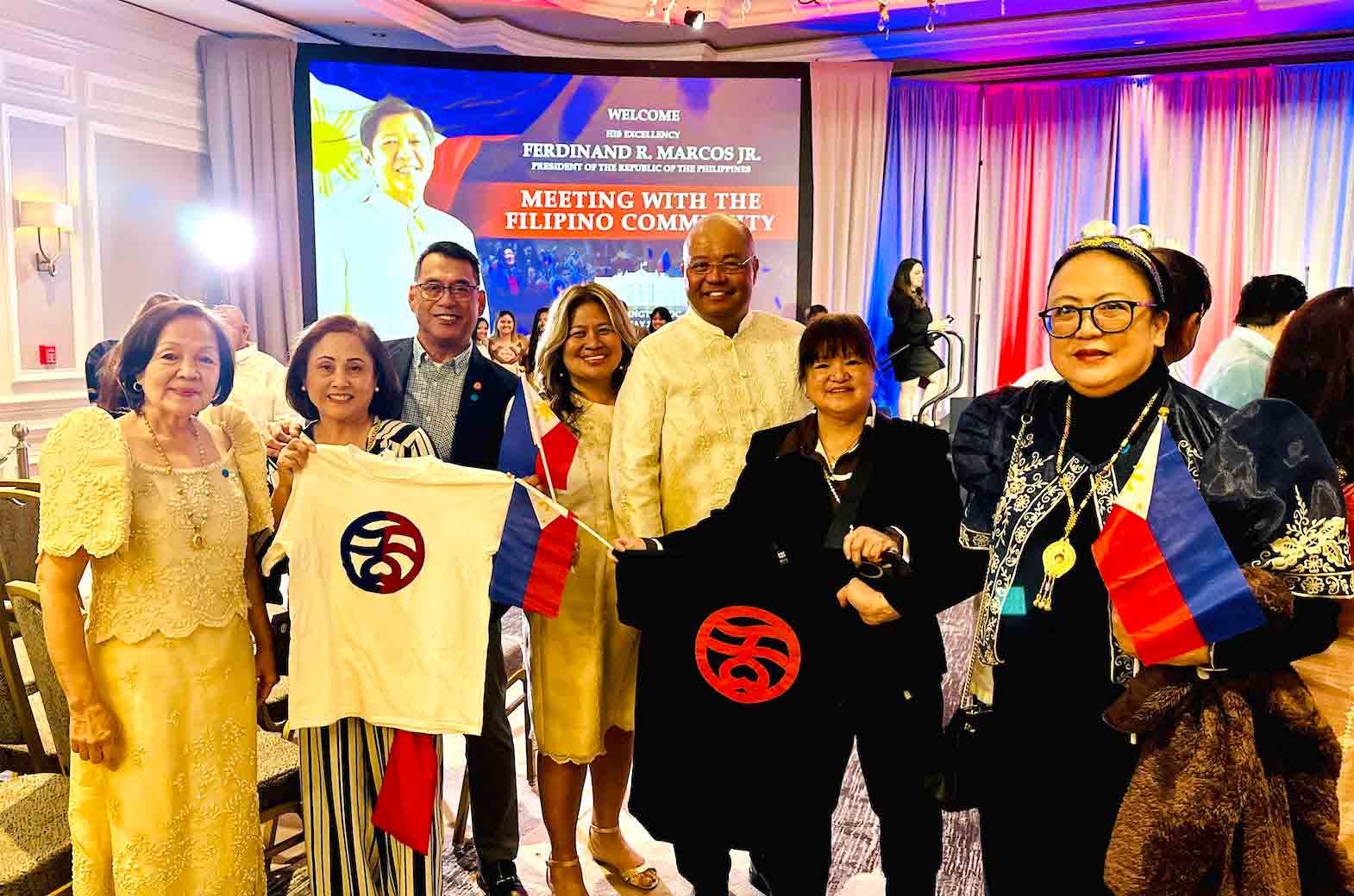 Fil-Am supporters cheer BBM at the Ritz-Carlton Fil-Am supporters cheer ...