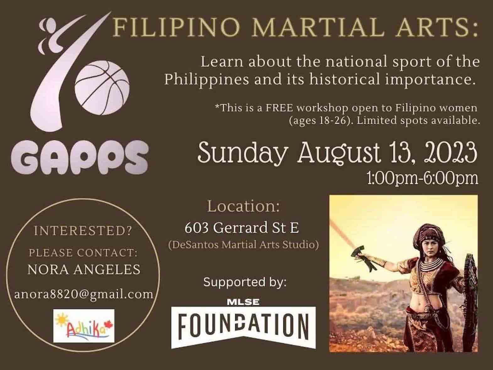 Free Filipino martial arts workshop for Filipino women offered in ...