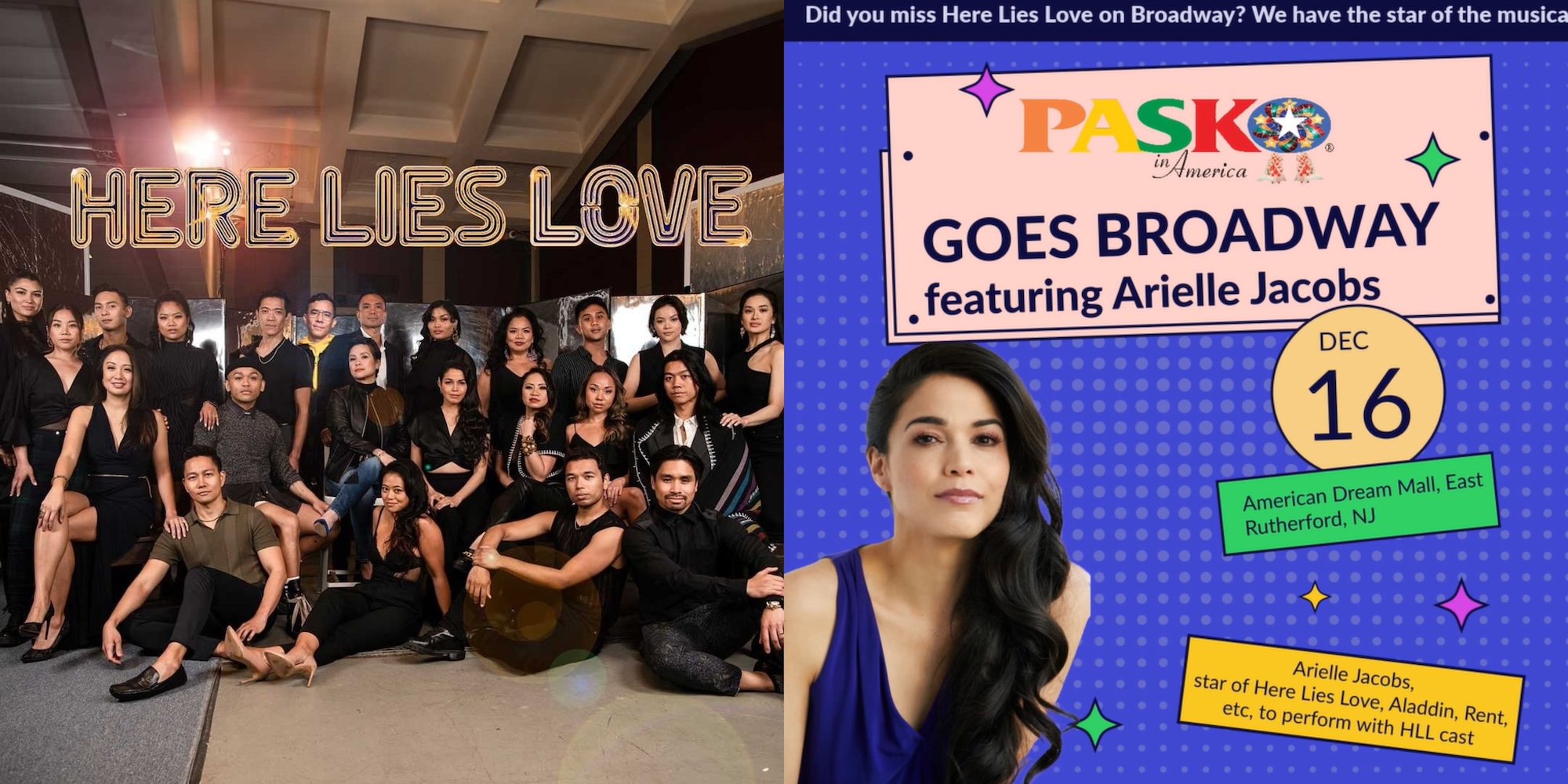 ‘Here Lies Love’ cast to grace ‘Pasko in America’ event in New Jersey