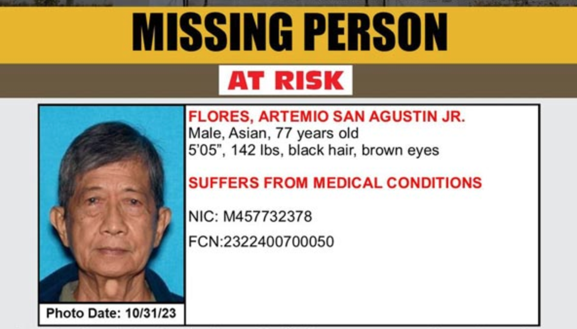 77-year-old Fil-Am missing in Azusa, authorities seek help | Inquirer