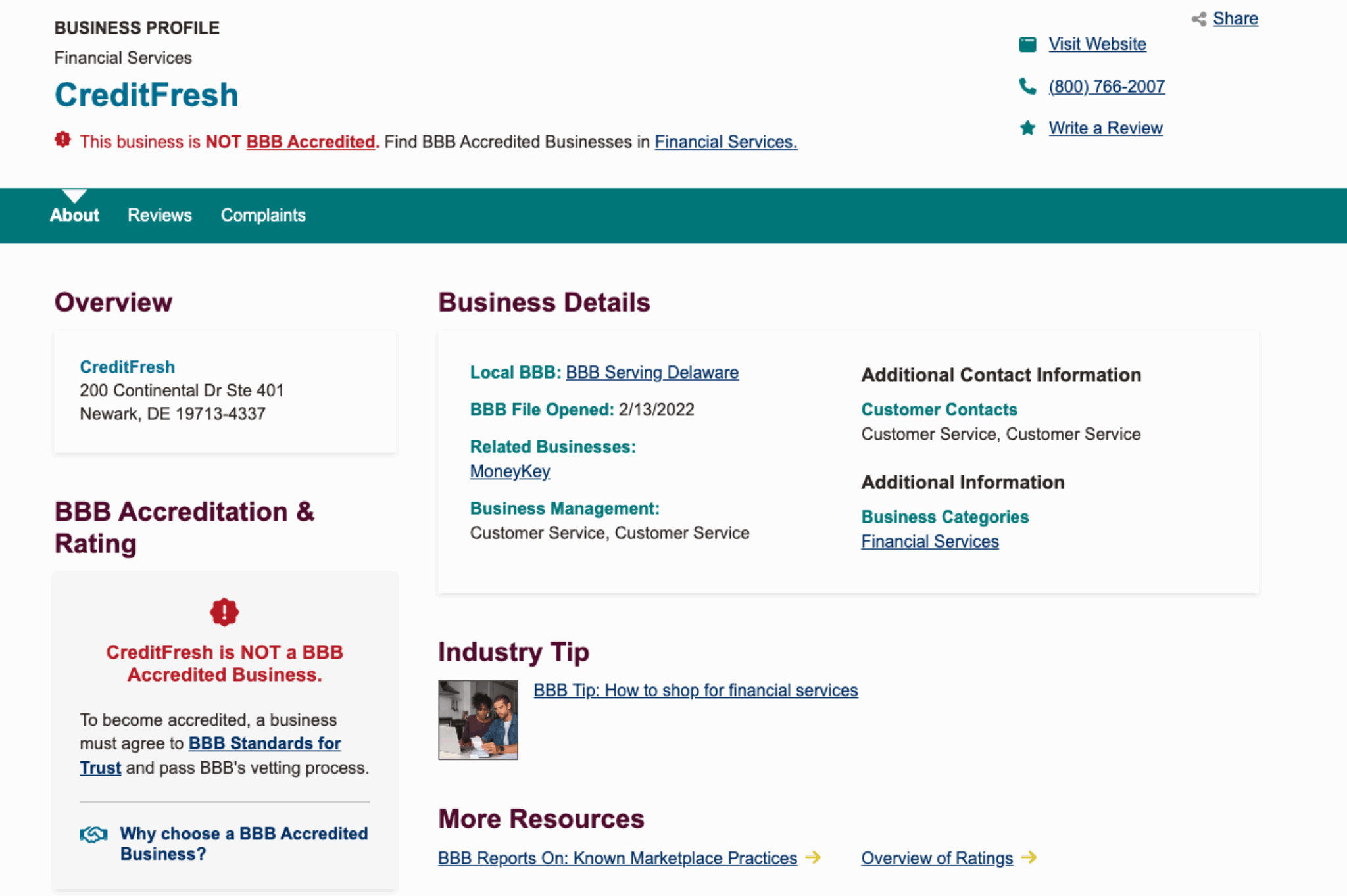 Credit Fresh: Reviews and Ratings