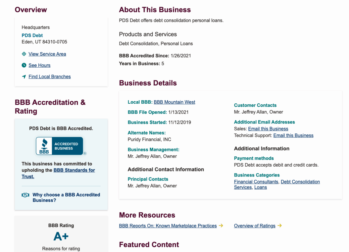 PDS Debt: Reviews and Ratings