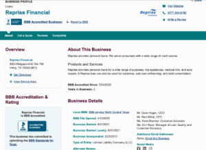 Reprise Financial: Reviews and Ratings