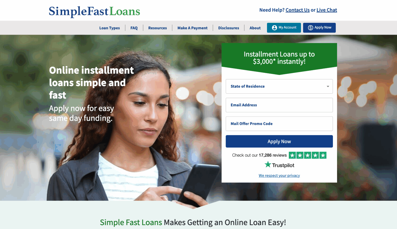 SimpleFastLoans: Reviews and Ratings
