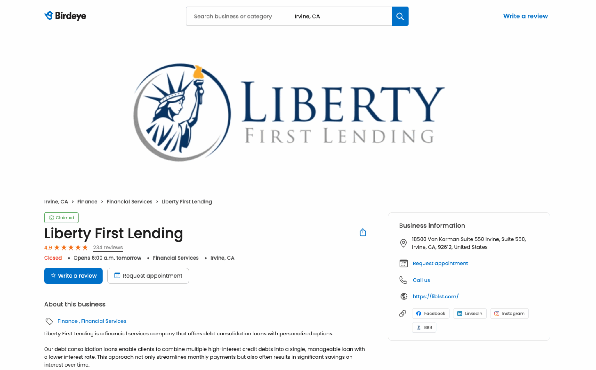 Liberty First Lending Reviews and Ratings
