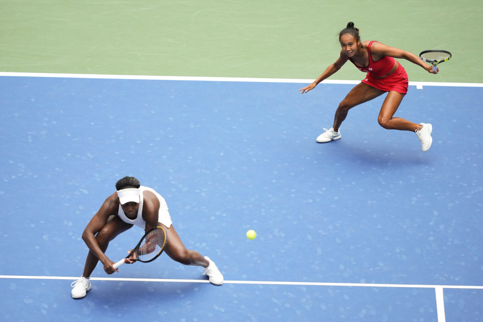 Venus Williams, Leylah Fernandez win US Open women's double match