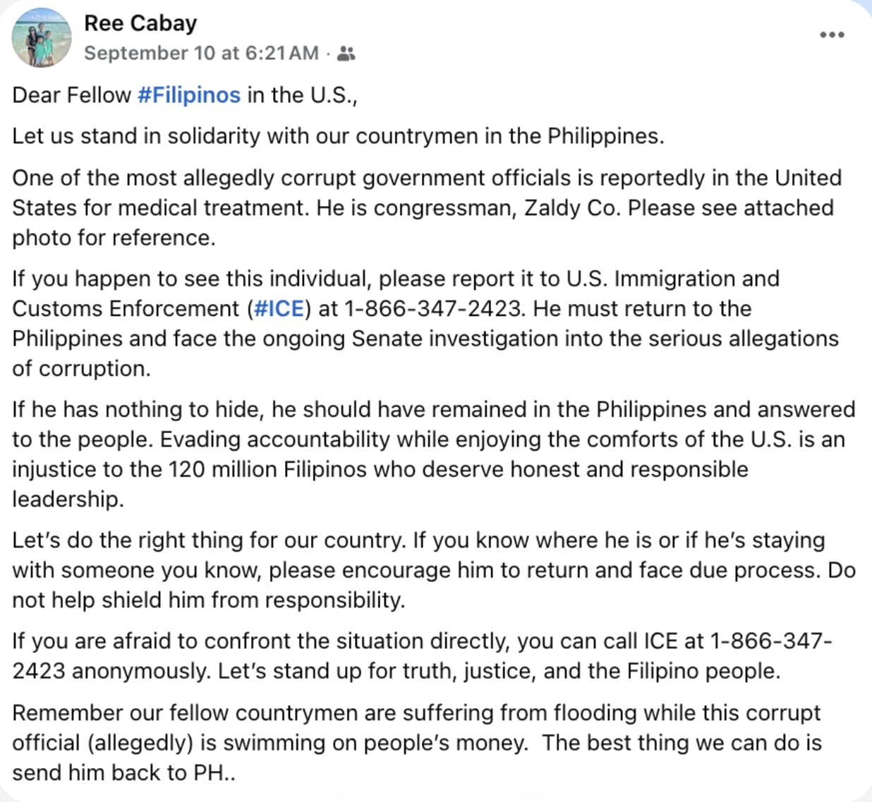 Where is Zaldy Co? Fil-Ams urged to help find him in the US