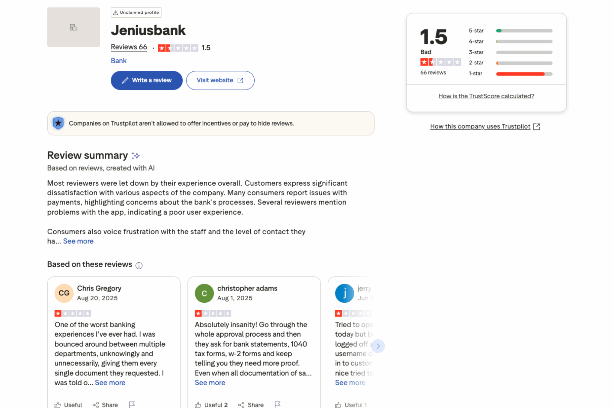 Jenius Bank Reviews and Ratings