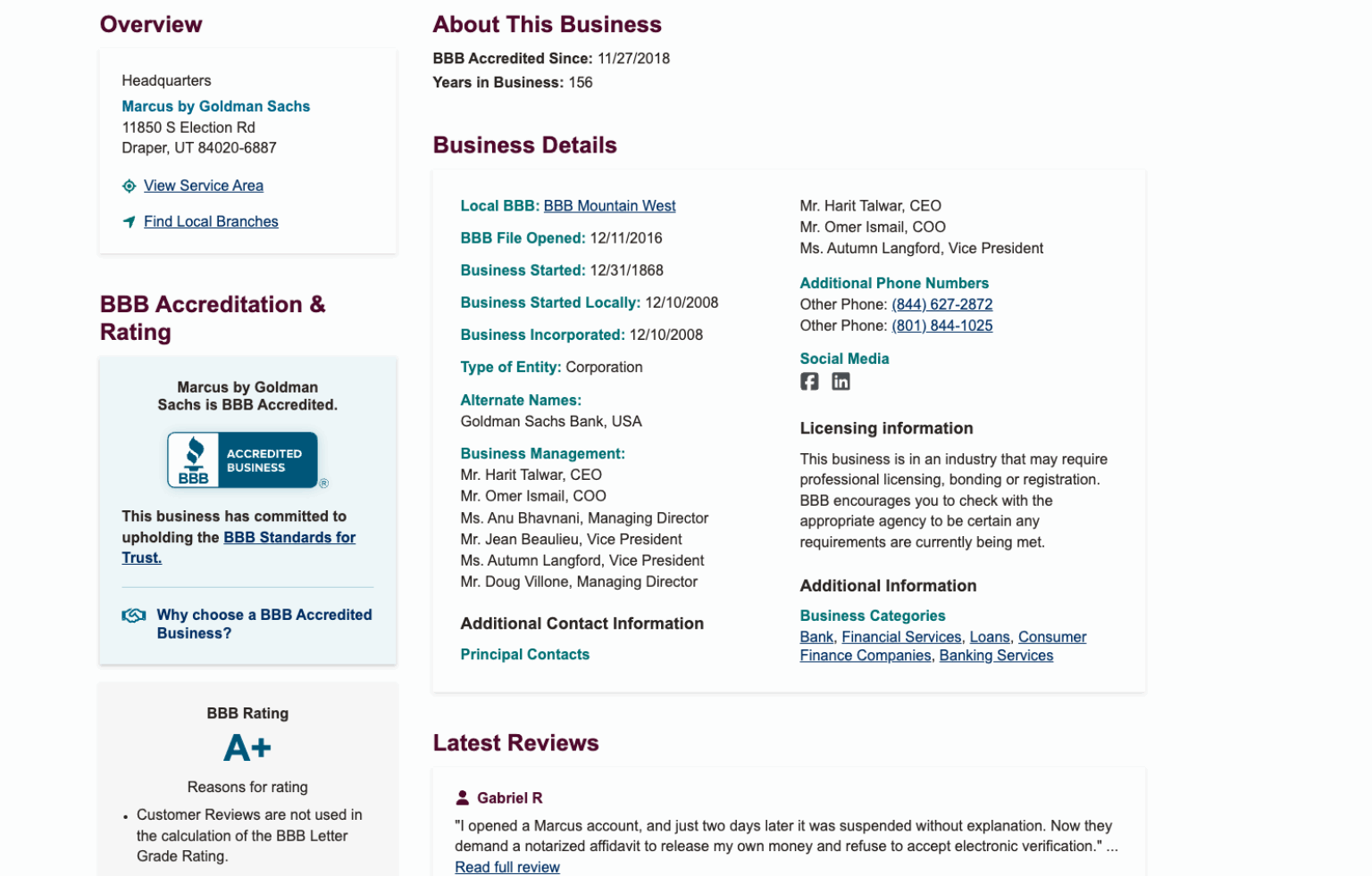 Marcus by Goldman Sachs Reviews and Ratings