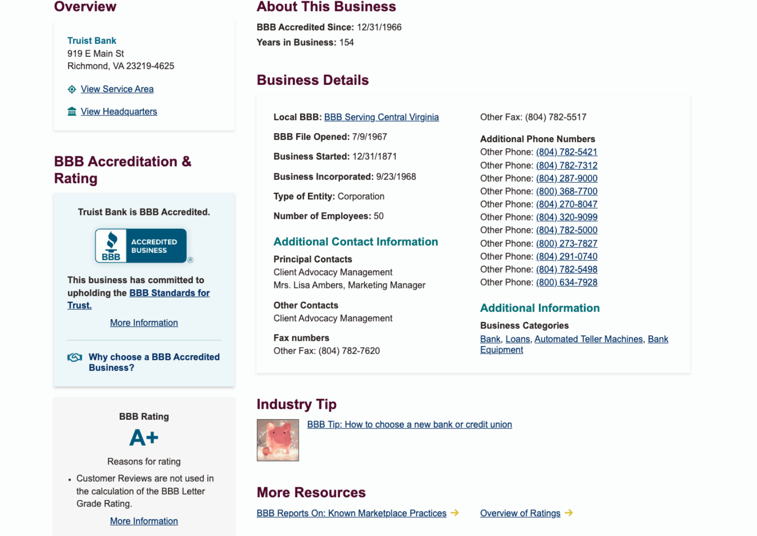 Truist Bank Reviews and Ratings