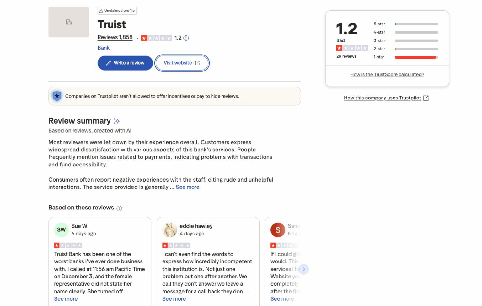 Truist Bank Reviews and Ratings