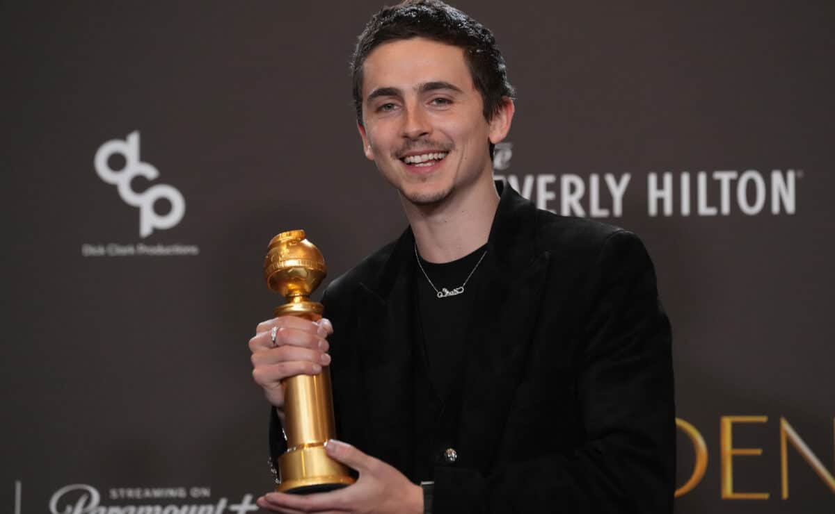 Timothée Chalamet wins his first Golden Globe